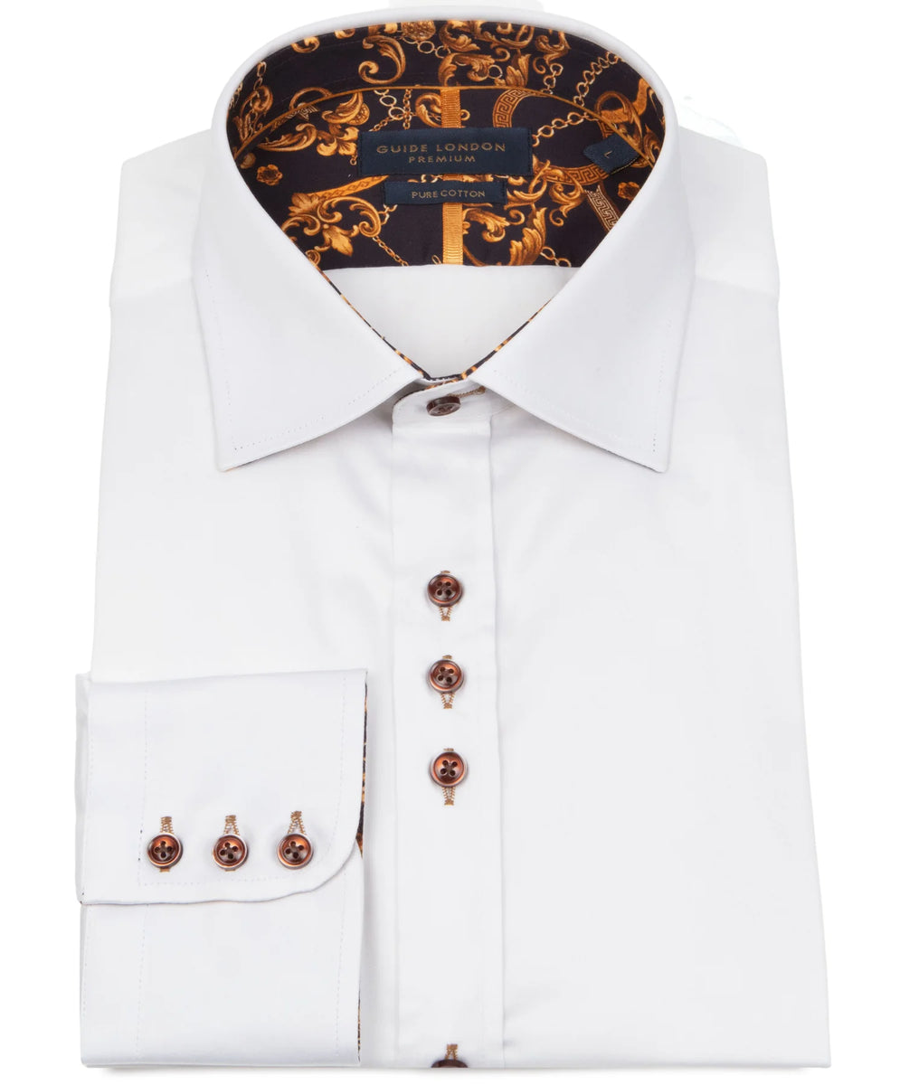 Guide London Tailored Shirt White – TS2 MENSWEAR