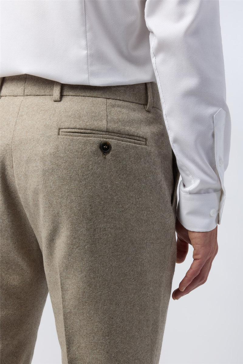 Alexandre London Dalston Donegal Trouser Taupe – TS2 MENSWEAR