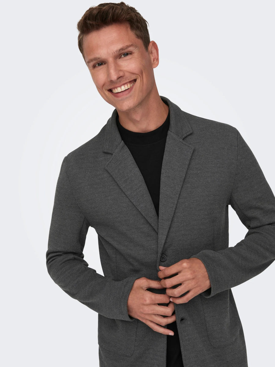 Only & Sons Bruce Jersey Blazer Grey – TS2 MENSWEAR