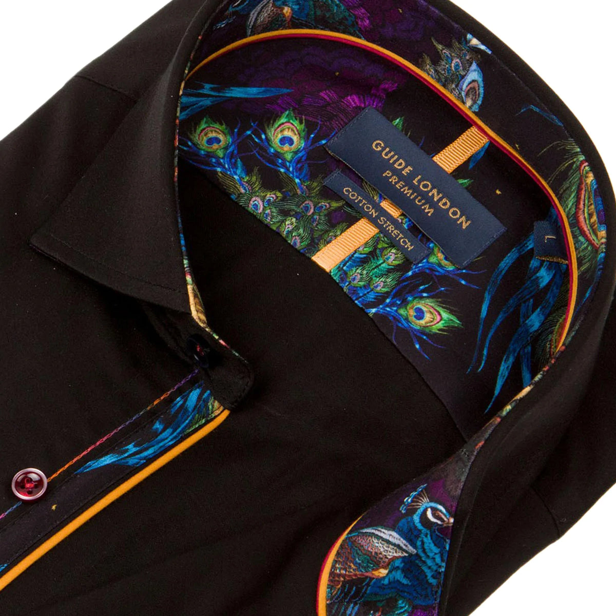 Guide London Plain But Not Plain Shirt Black – TS2 MENSWEAR